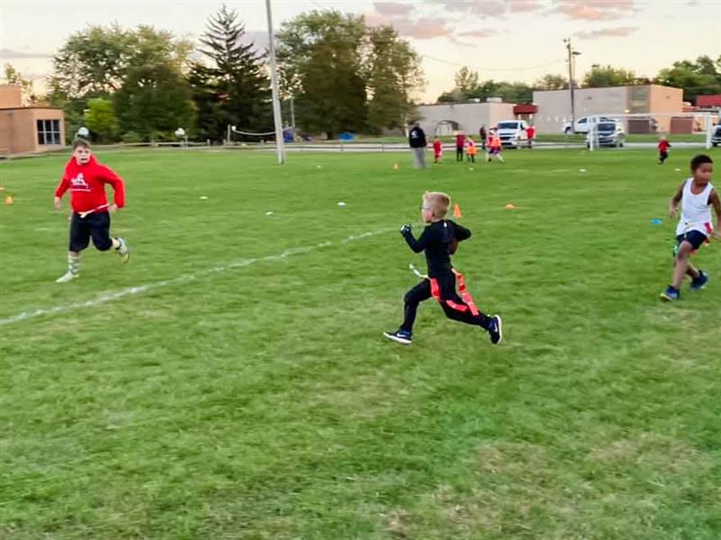 Youth Flag Football Practice